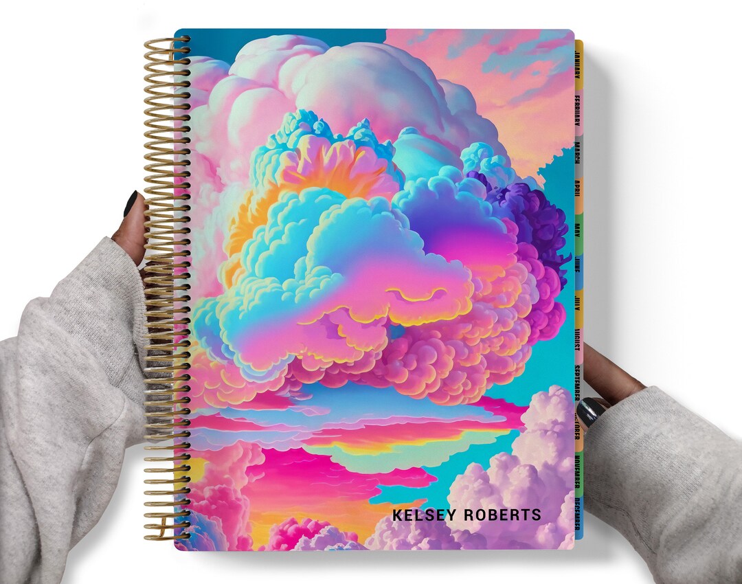 Cotton Candy Clouds Checklist Planner, Personalized Planner 2024, to Do ...
