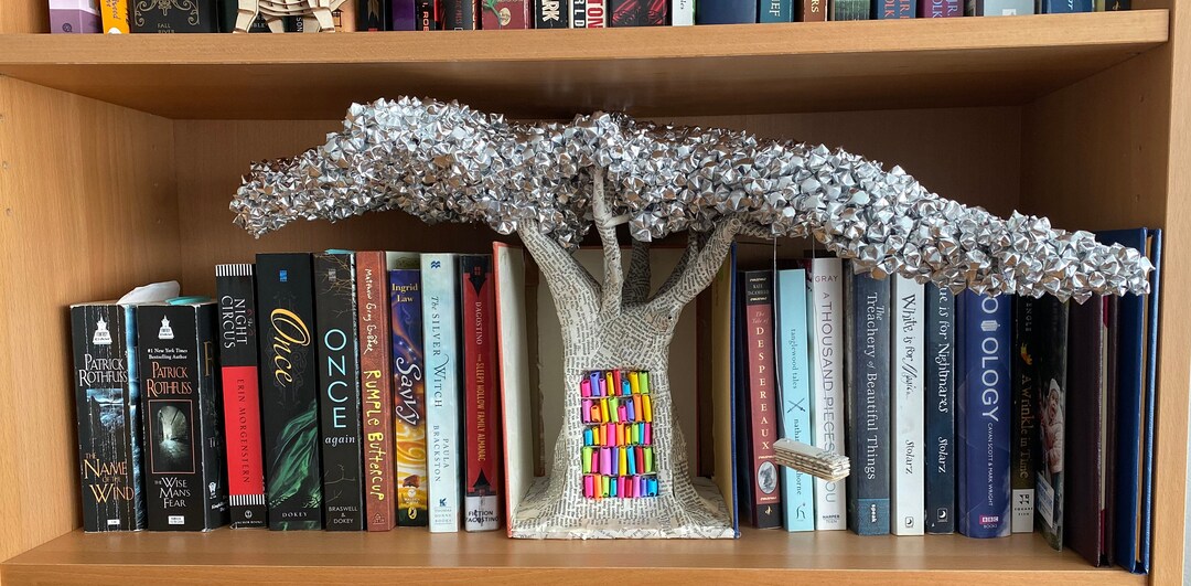 Magic Silver Paper Tree Sculpture Paper Book Art - Etsy