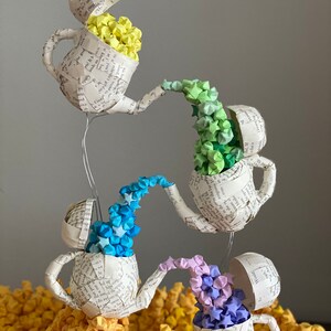 Mad Hatter's Tea Party Teapots: Recycled Paper Book Art Sculpture - Etsy