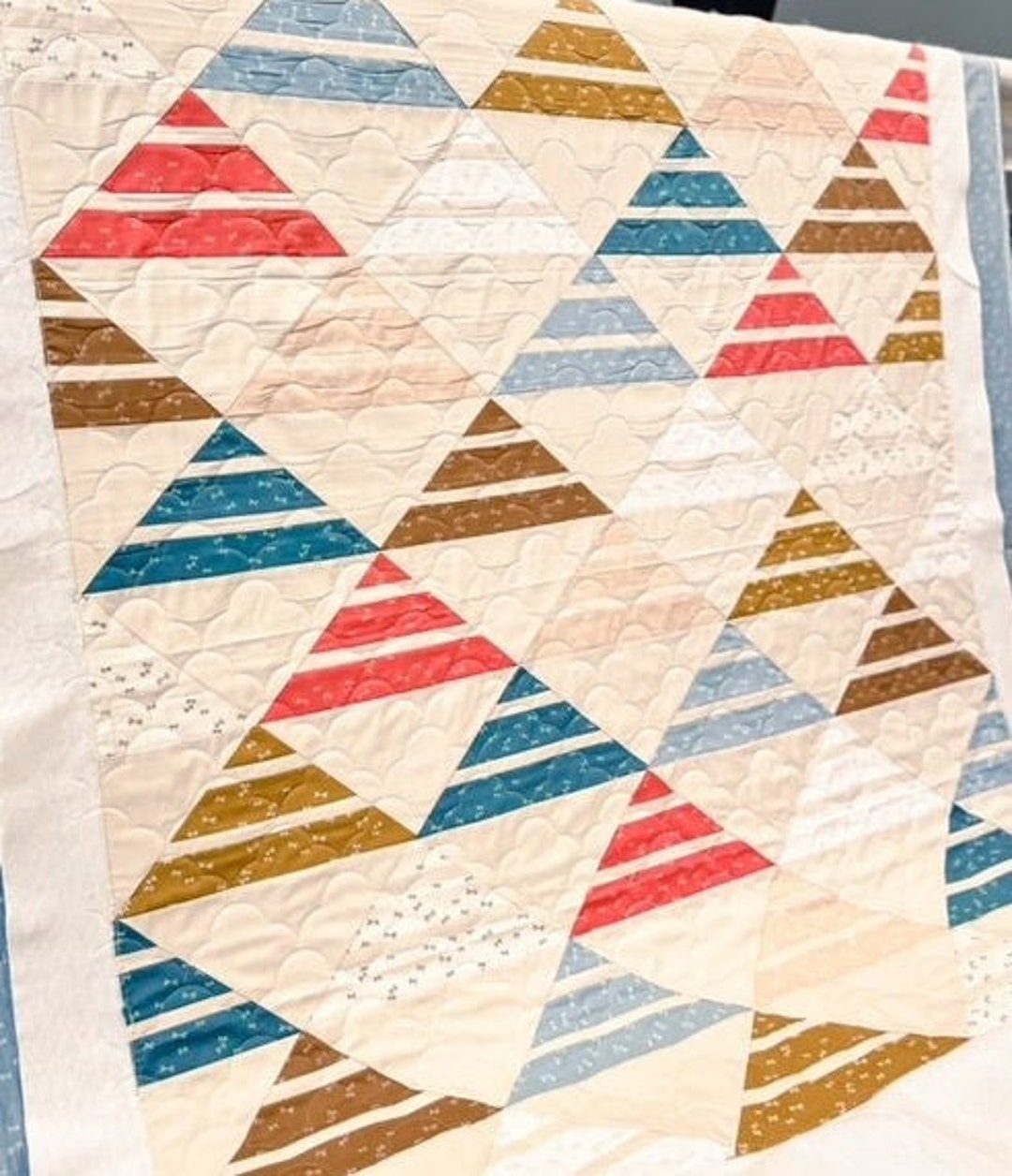 MODERN TRIANGLES Handmade 100% Cotton Contemporary Baby or Toddler ...