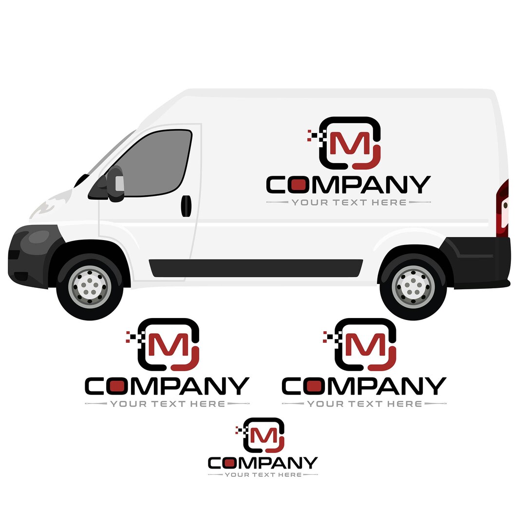 Custom Full Color Printed Van Box Truck Lettering Business Lettering ...