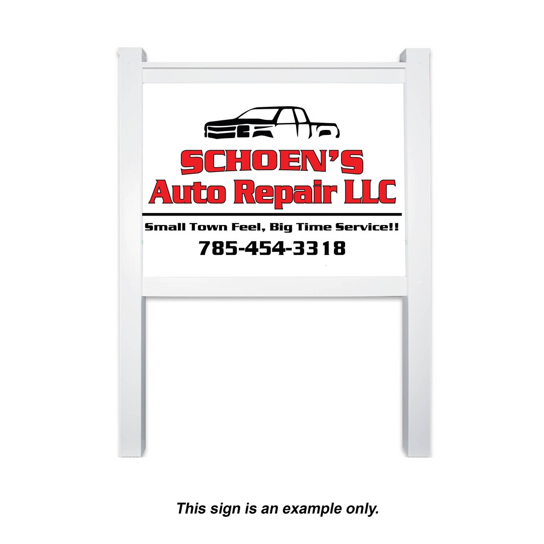 Vinyl Sign Business Sign Post and Panel Sign Kit - Etsy