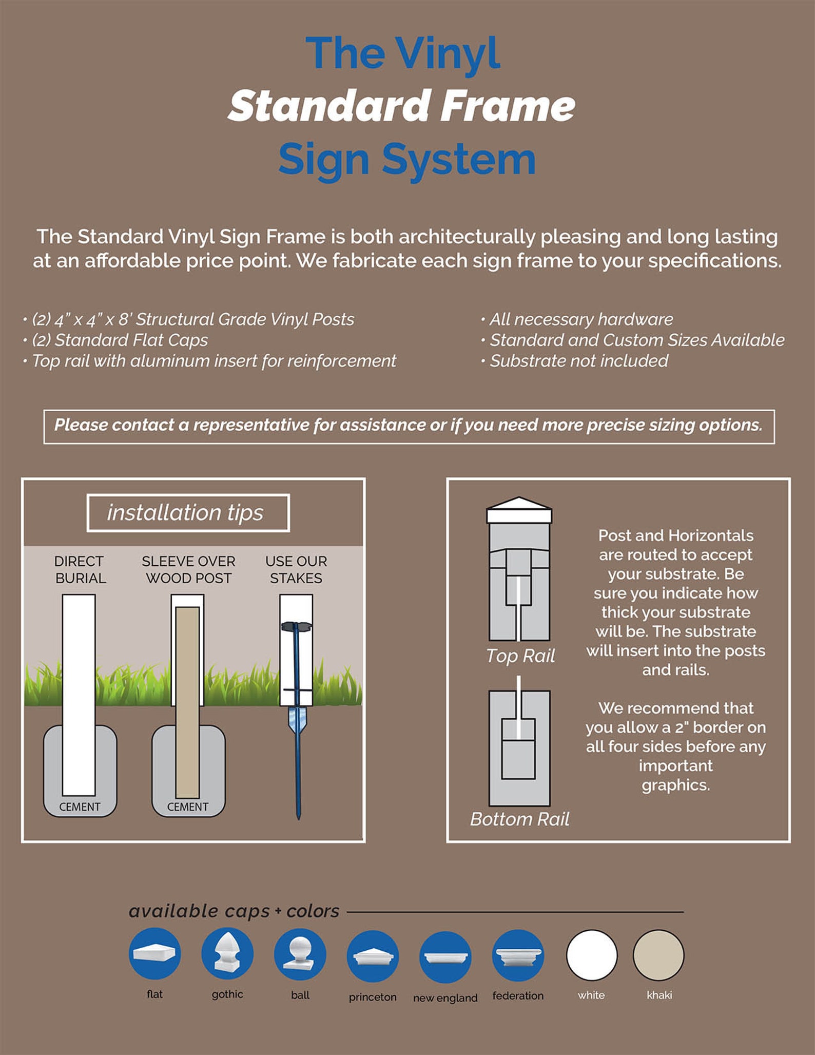 Vinyl Sign Business Sign Post and Panel Sign Kit - Etsy