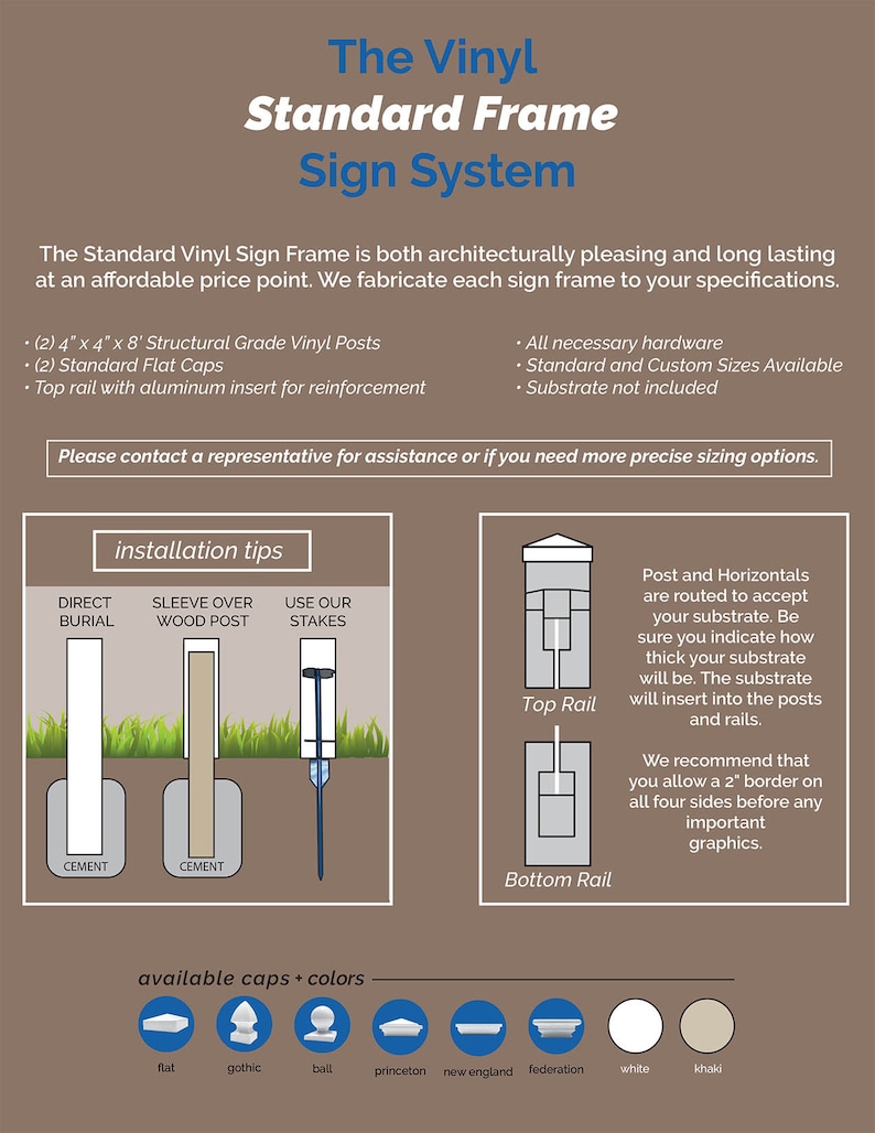 Vinyl Sign Business Sign Post and Panel Sign Kit | Etsy