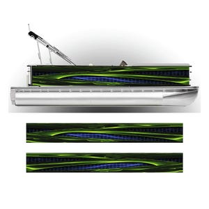 Green Pontoon Boat Wrap Graphic Decal Kit - Many Sizes and Colors ...