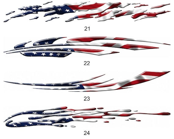 American Flag Patriotic Vinyl Graphics Auto Graphics Truck - Etsy