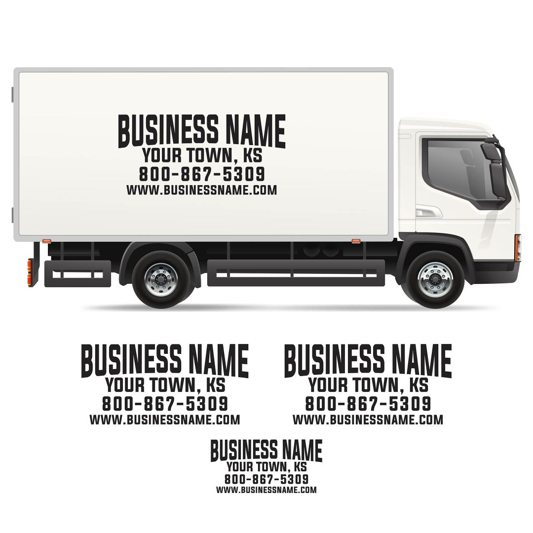 Custom Van Box Truck Lettering Business Lettering Decals - Etsy
