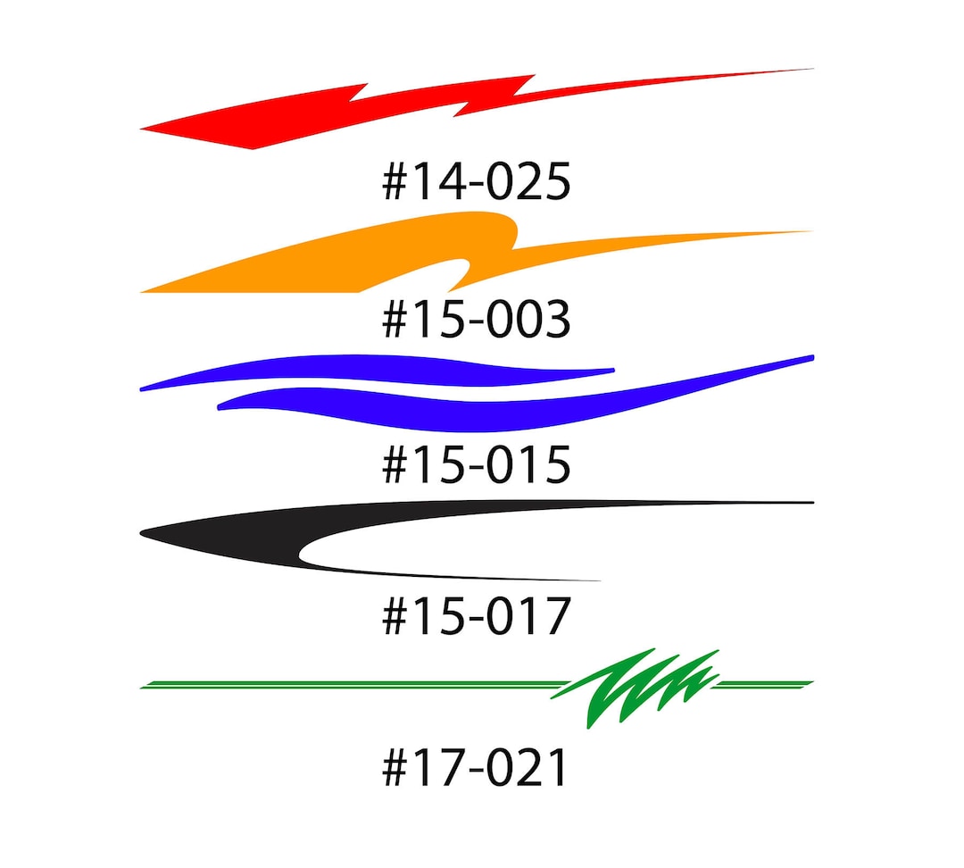 Vinyl Graphics Auto Truck Car Boat Trailer Race - Many Colors - Left ...