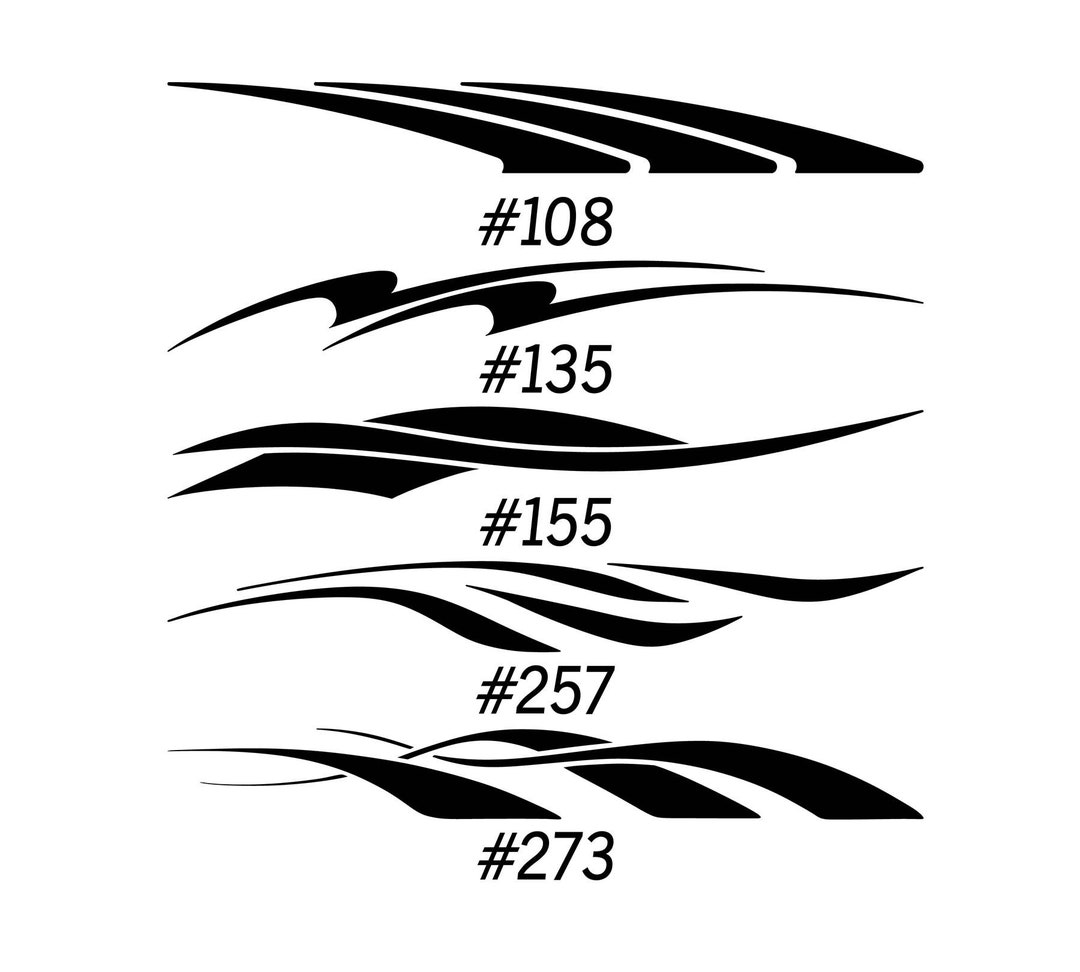 Vinyl Graphics Auto Truck Car Boat Trailer Race - Many Colors - Left ...