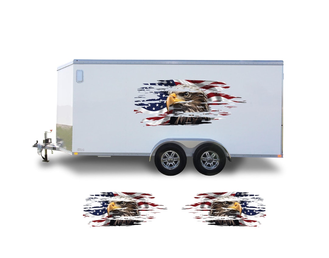 Patriotic Graphics American Flag Trailer Graphics Vinyl Graphics Auto ...