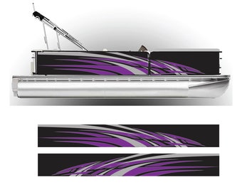 Pontoon Boat Wrap Graphic Decal Kit Many Sizes and Colors | Etsy