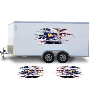 Patriotic Graphics American Flag Trailer Graphics Vinyl Graphics Auto ...