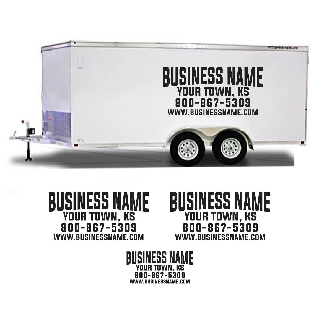 Custom Trailer Lettering Business Lettering Decals - Etsy