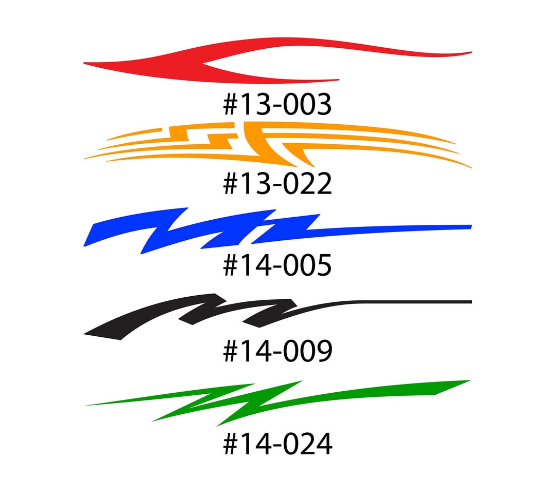 Vinyl Graphics Auto Truck Car Boat Trailer Race - Many Colors - Left ...