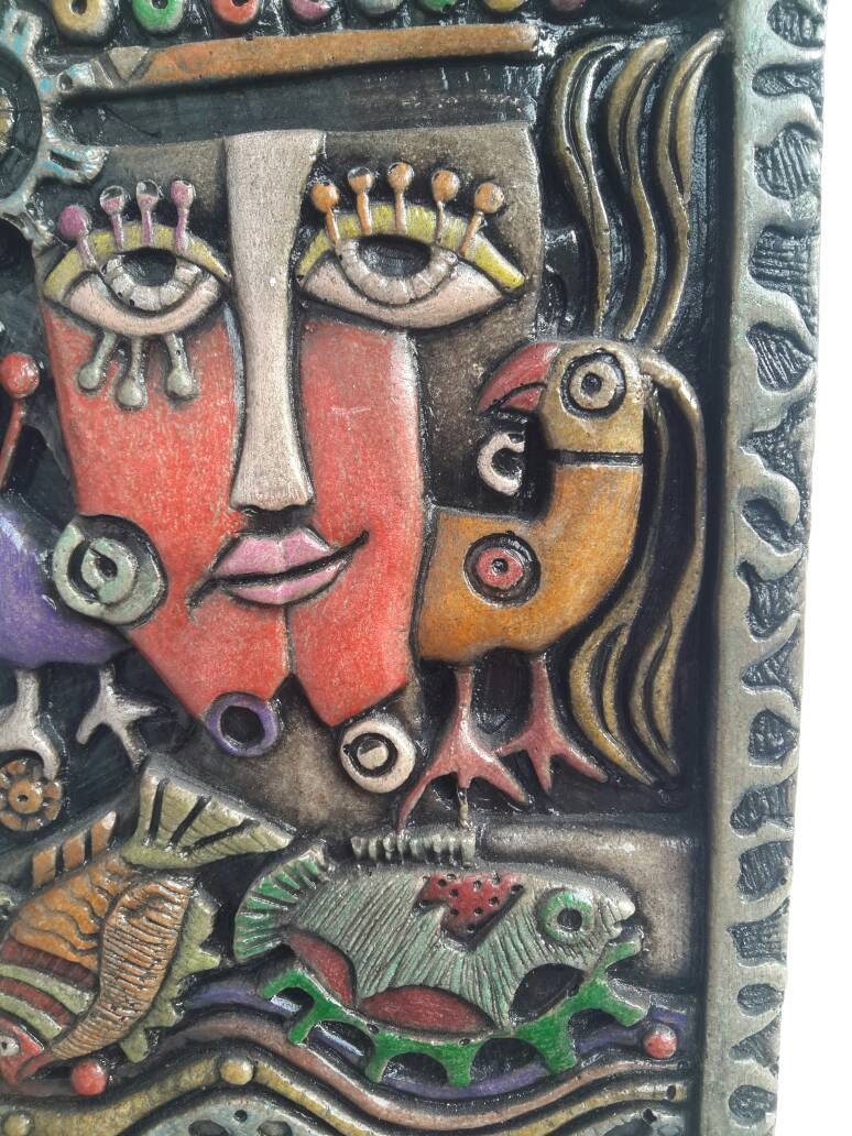 Picasso Style Wall Relief - Etsy