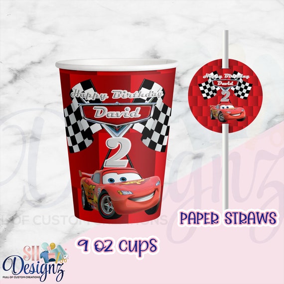 Cars Cups Cars Birthday Party Cups and Straws Cars Cups in - Etsy