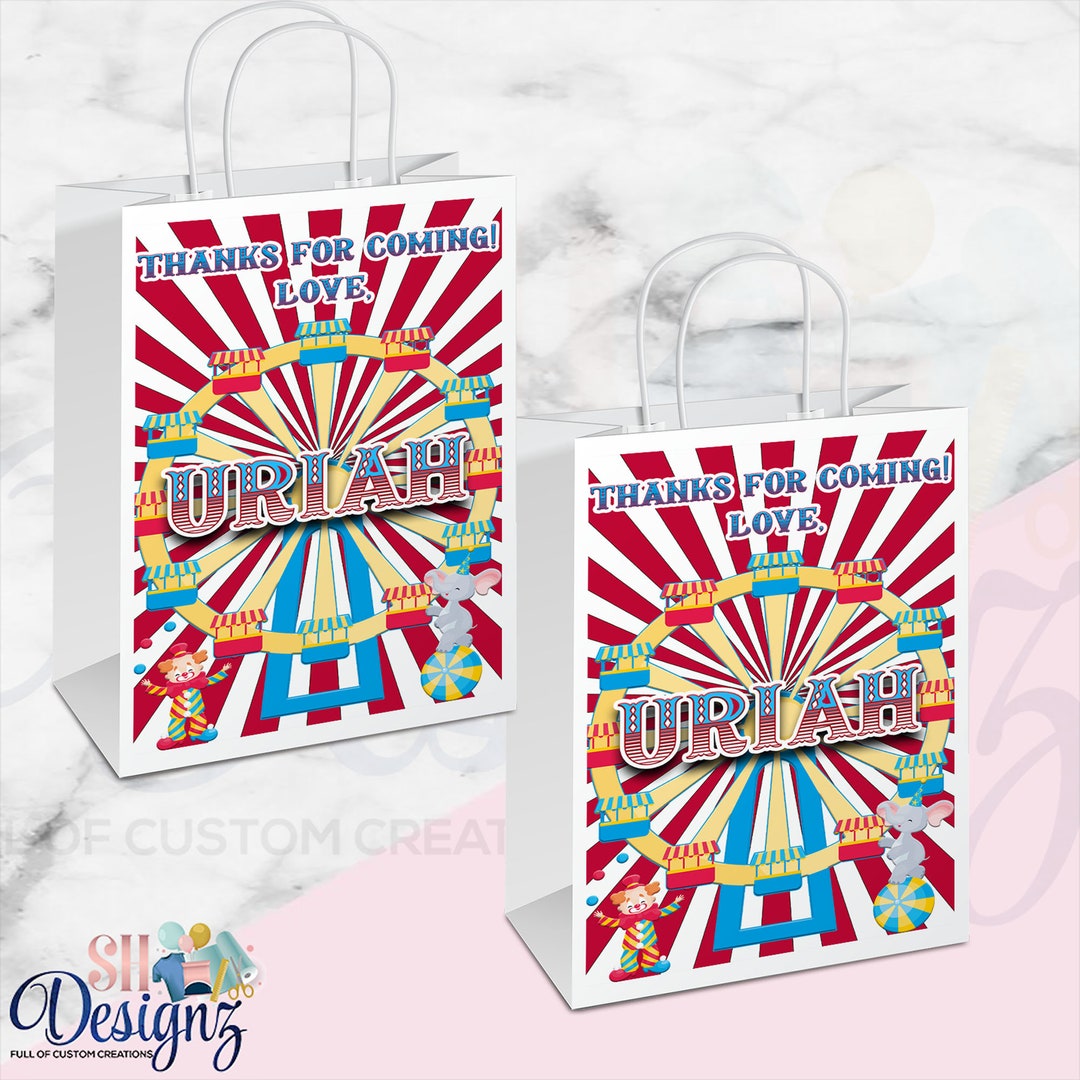 Circus Gift Bags Circus Party Circus Party Carnival - Etsy