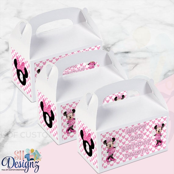 Minnie Mouse Gable Boxes Minnie Mouse Party Minnies | Etsy
