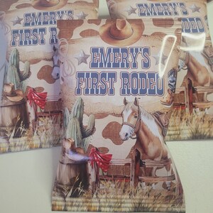 Cowboy Chip Bags, 1st Rodeo Birthday Theme Wild West Party Favors ...