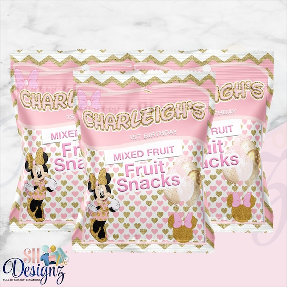 Minnie Mouse Birthday Party Fruit Snacks Minnie Mouse - Etsy