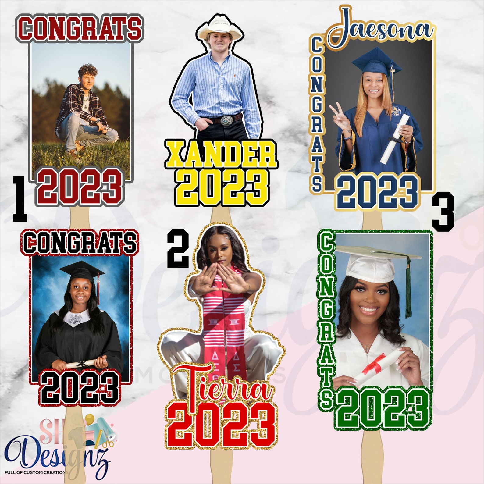 Graduation Fans Graduation Scroll-grad Party High School - Etsy