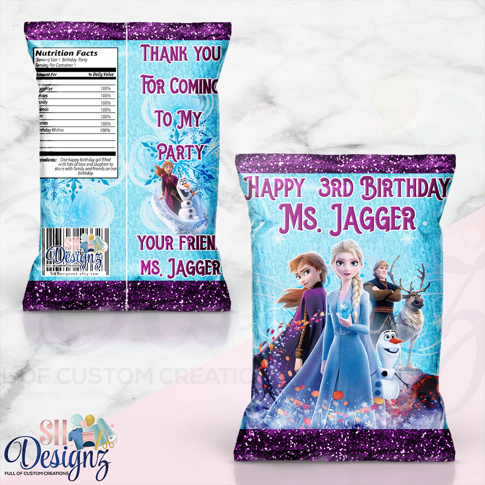 Frozen 2 Chip Bags Birthday Party Frozen 2 Birthday Party - Etsy