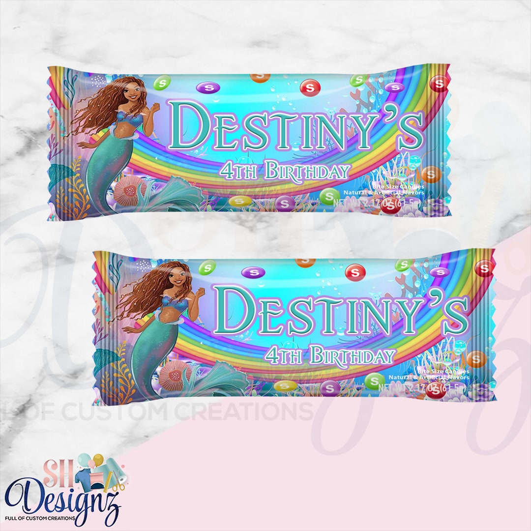 The Little Mermaid Birthday Candies, Live Action Mermaid, Little ...