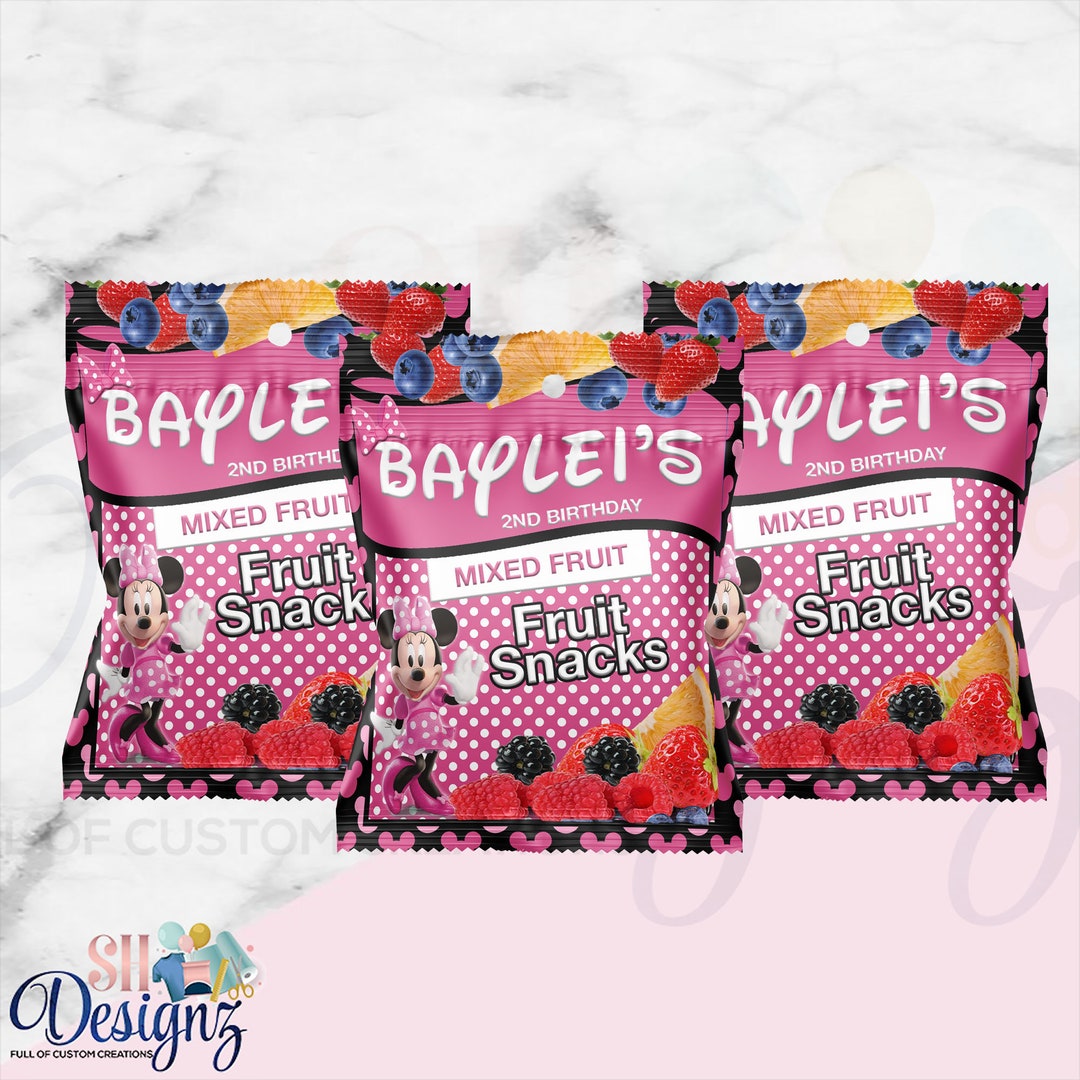 Minnie Mouse Birthday Party Fruit Snacks, Minnie Mouse Birthday Theme ...