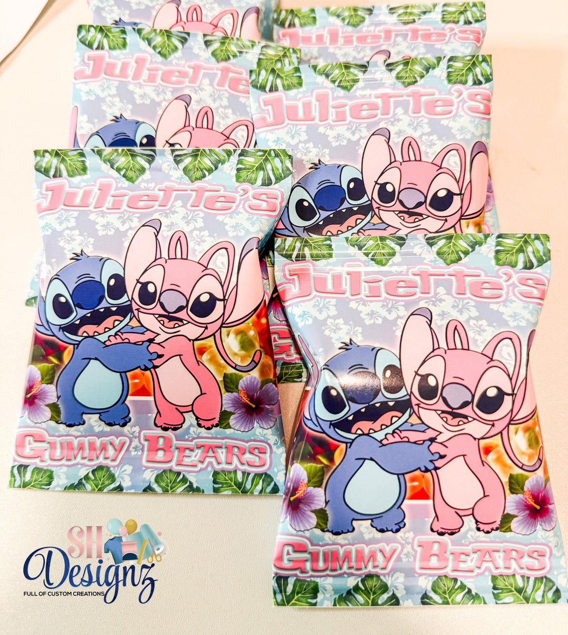 Lilo and Stitch Birthday Party Gummy Bears Snacks, Lilo and Stitcha ...