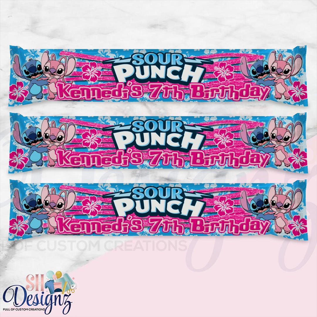 Stitch Birthday Party Candies, Stitch and Angel Birthday Party, Lilo ...