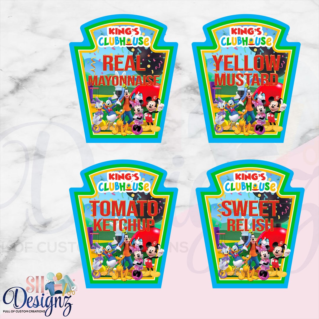 Mickey Mouse Hot Dog Labels, Mickey Mouse Clubhouse, Mickey Birthday ...