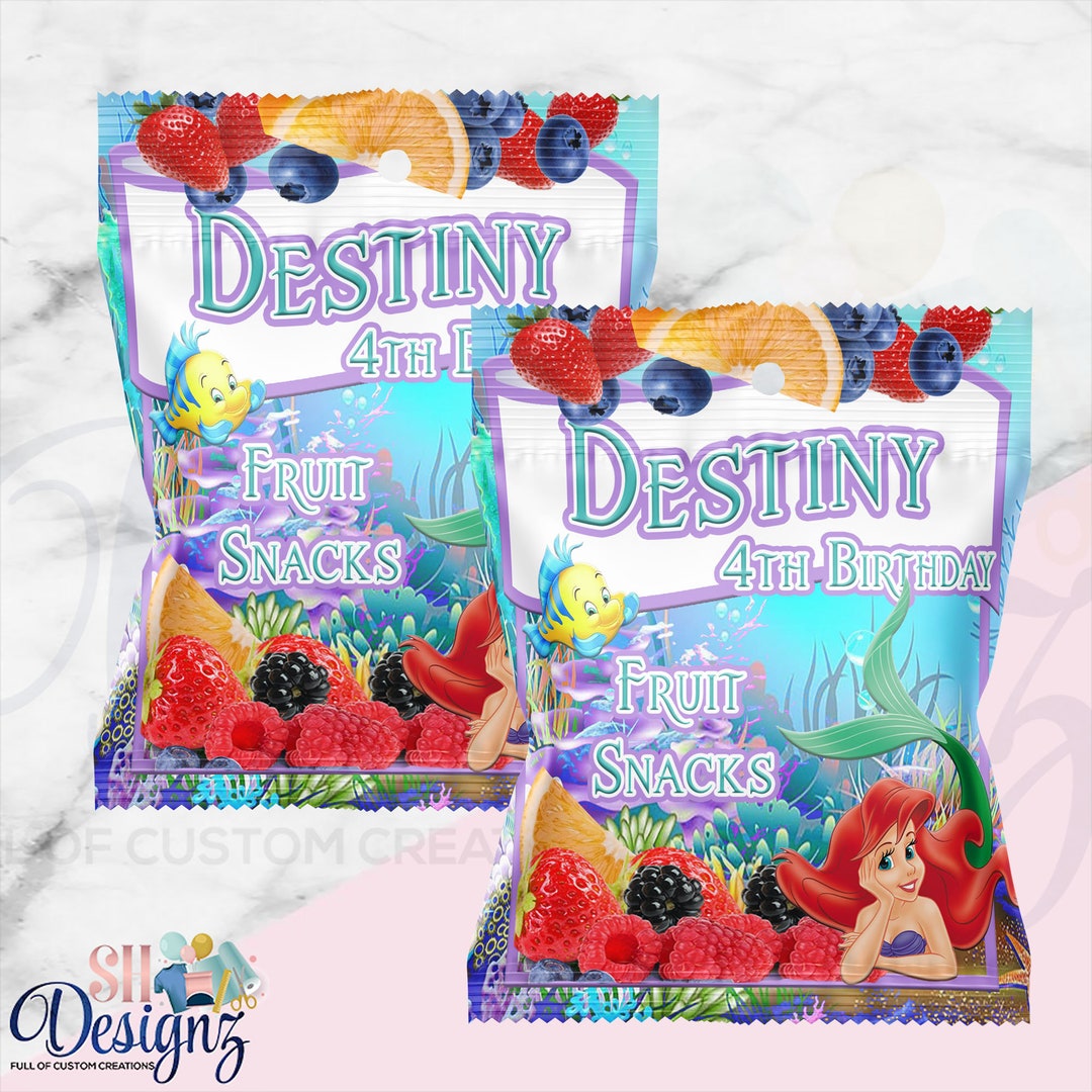 The Little Mermaid Birthday Candies,the Little Mermaid Party Favors ...