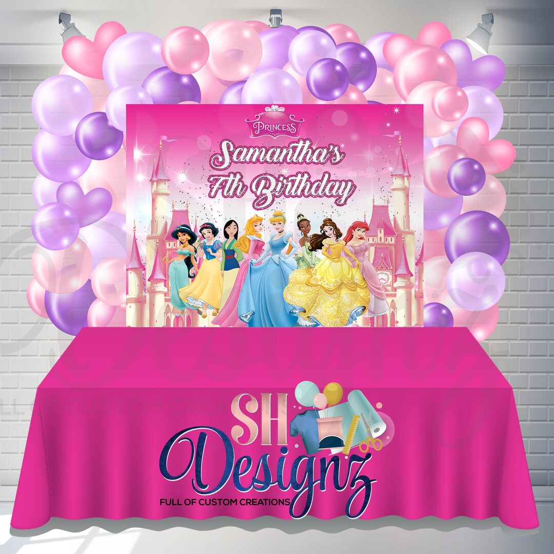 Princess Birthday Banner -princess Birthday Party- Princess Birthday ...
