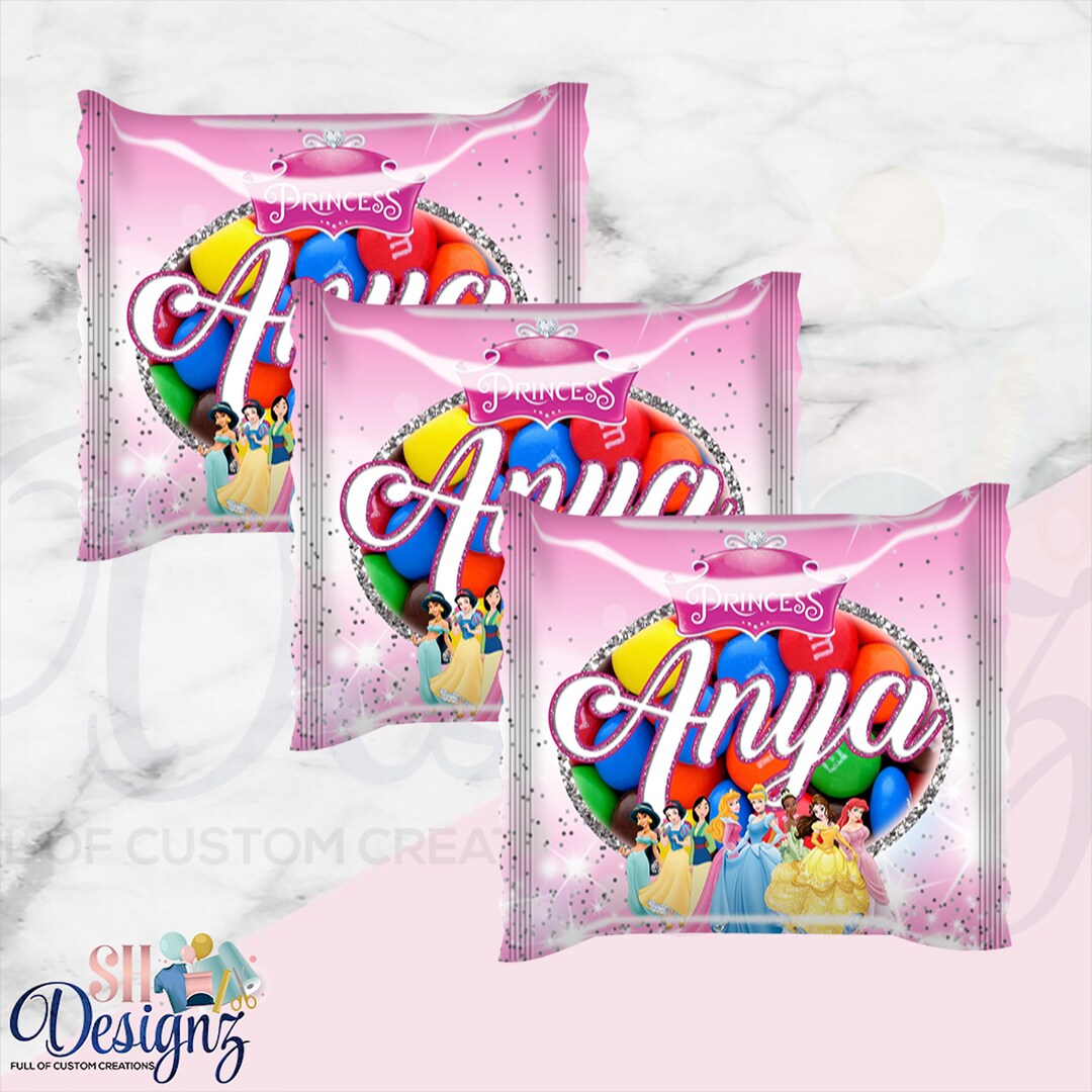 Princess Birthday Party Candies, Princess Party Treats, Princess ...