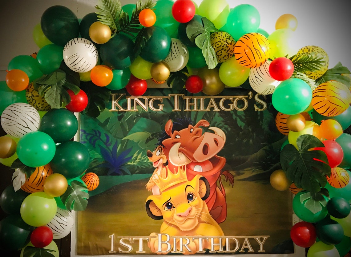 Lion King Birthday Backdrop Banner Simba Backdrop Banner - Etsy
