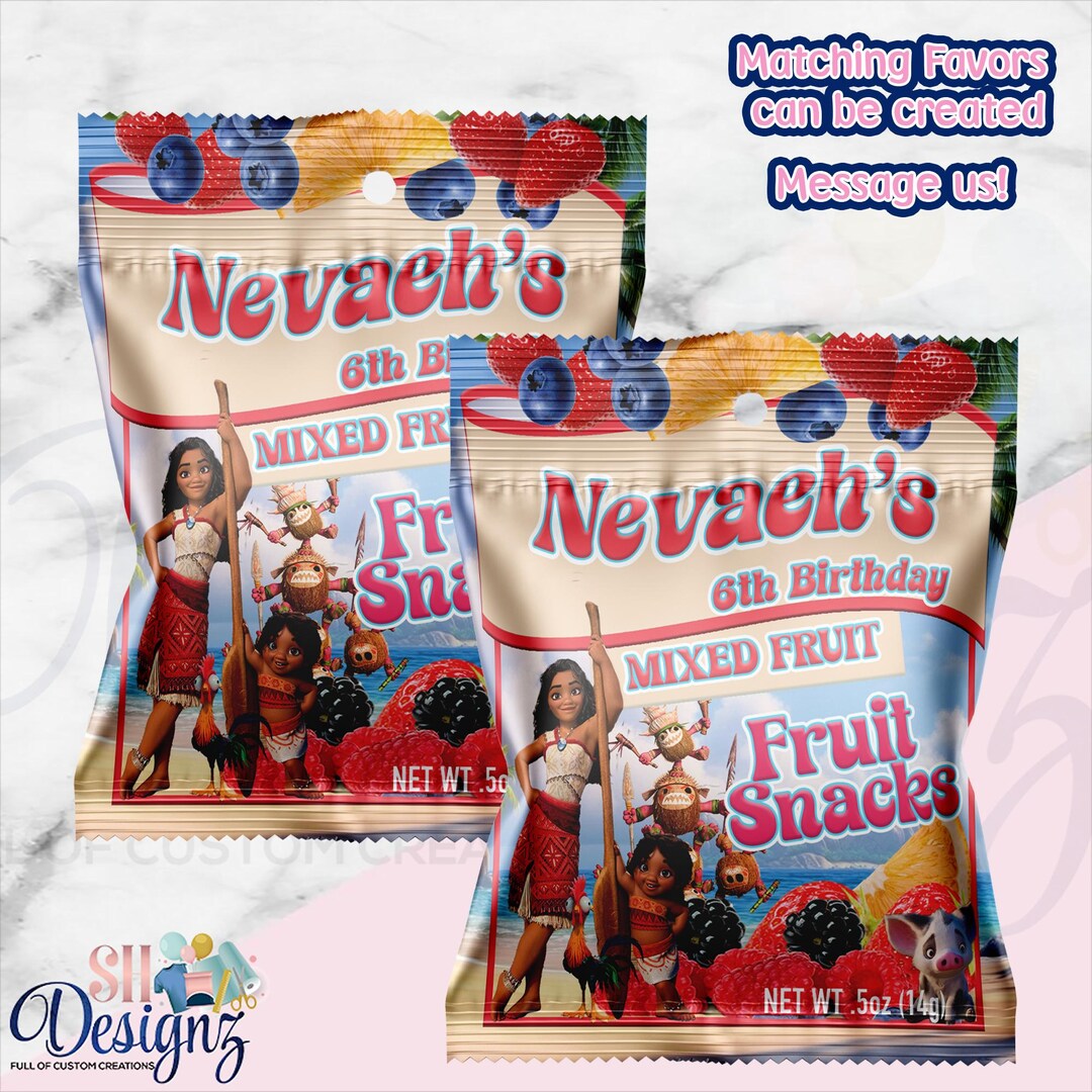 Moana 2 Birthday Party Fruit Snacks, Moana 2 Birthday Theme, Moana 2 ...