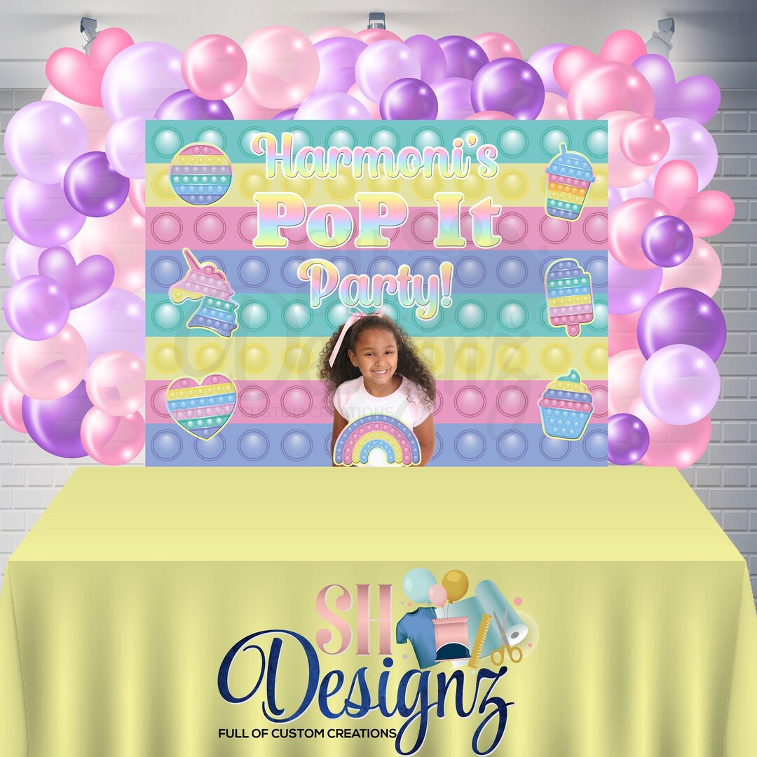 Pop It Birthday Banner pop It Birthday Party Pop It Birthday - Etsy