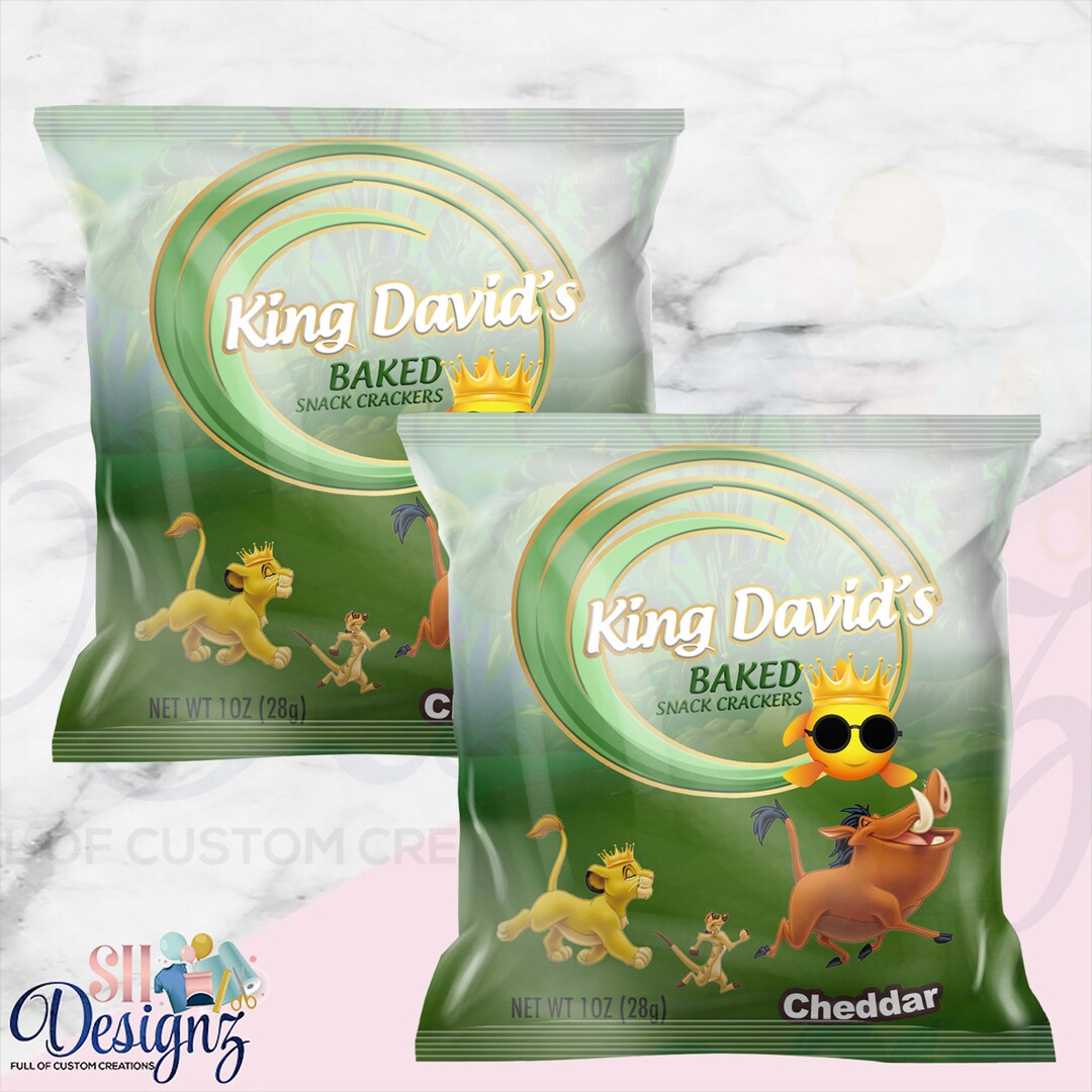 Lion King Birthday Party Cheese Cracker Snacks- Lion King Birthday ...