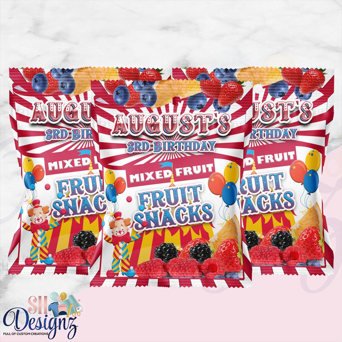 Circus Fruit Snacks circus Circus Party Circus Party | Etsy