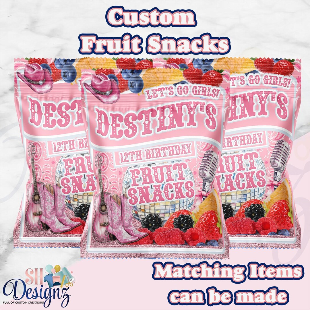 Disco Cowgirl Birthday Fruit Snacks, Disco Cowgirl Birthday Party, Let ...