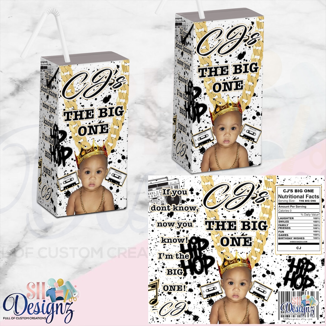 Notorious One the Big ONE Birthday Juice Box - Notorious One Birthday ...