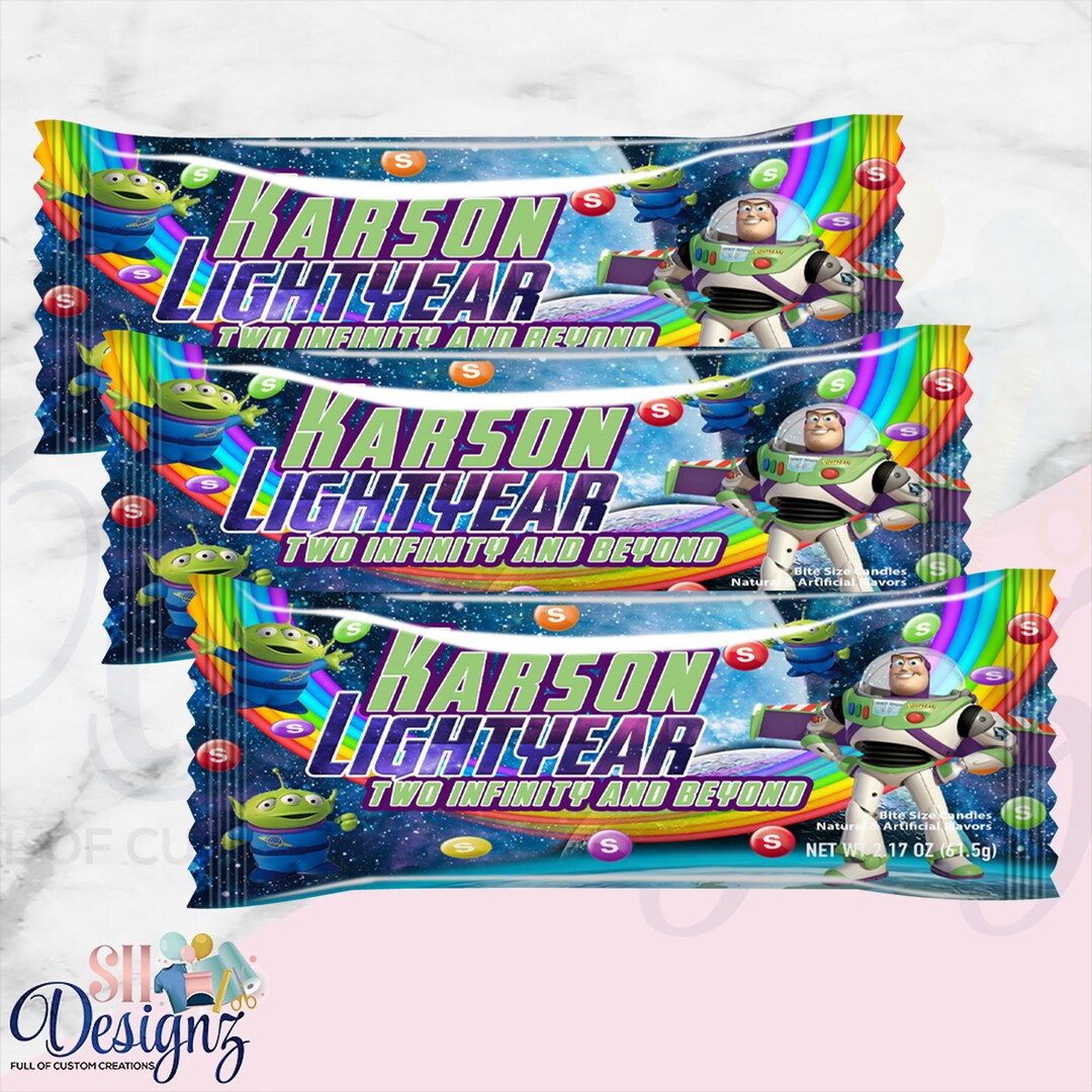 Two Infinity and Beyond Candies , Toy Story, Buzz Lightyear, Woody ...