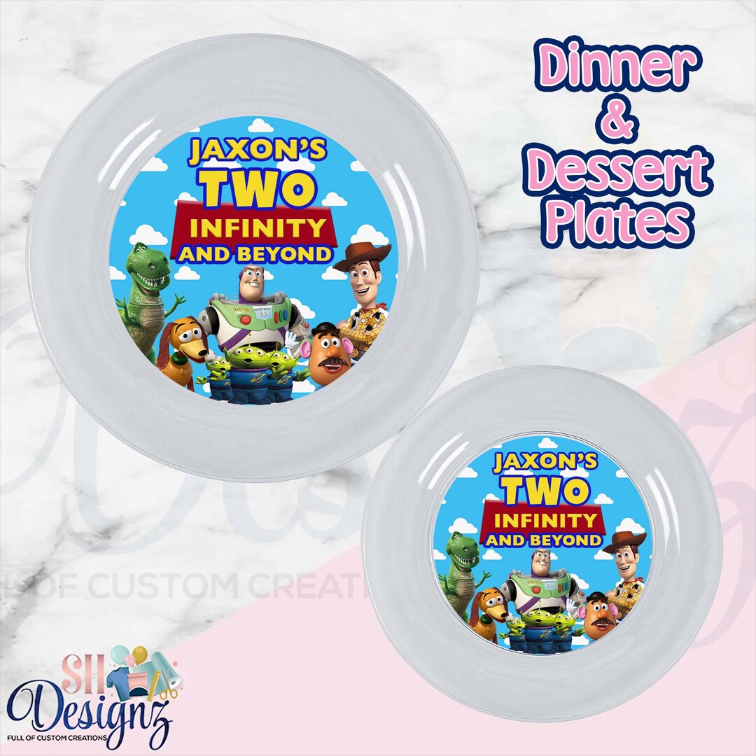Two Infinity and Beyond Plates, Toy Story, Buzz Lightyear, Two Infinity ...