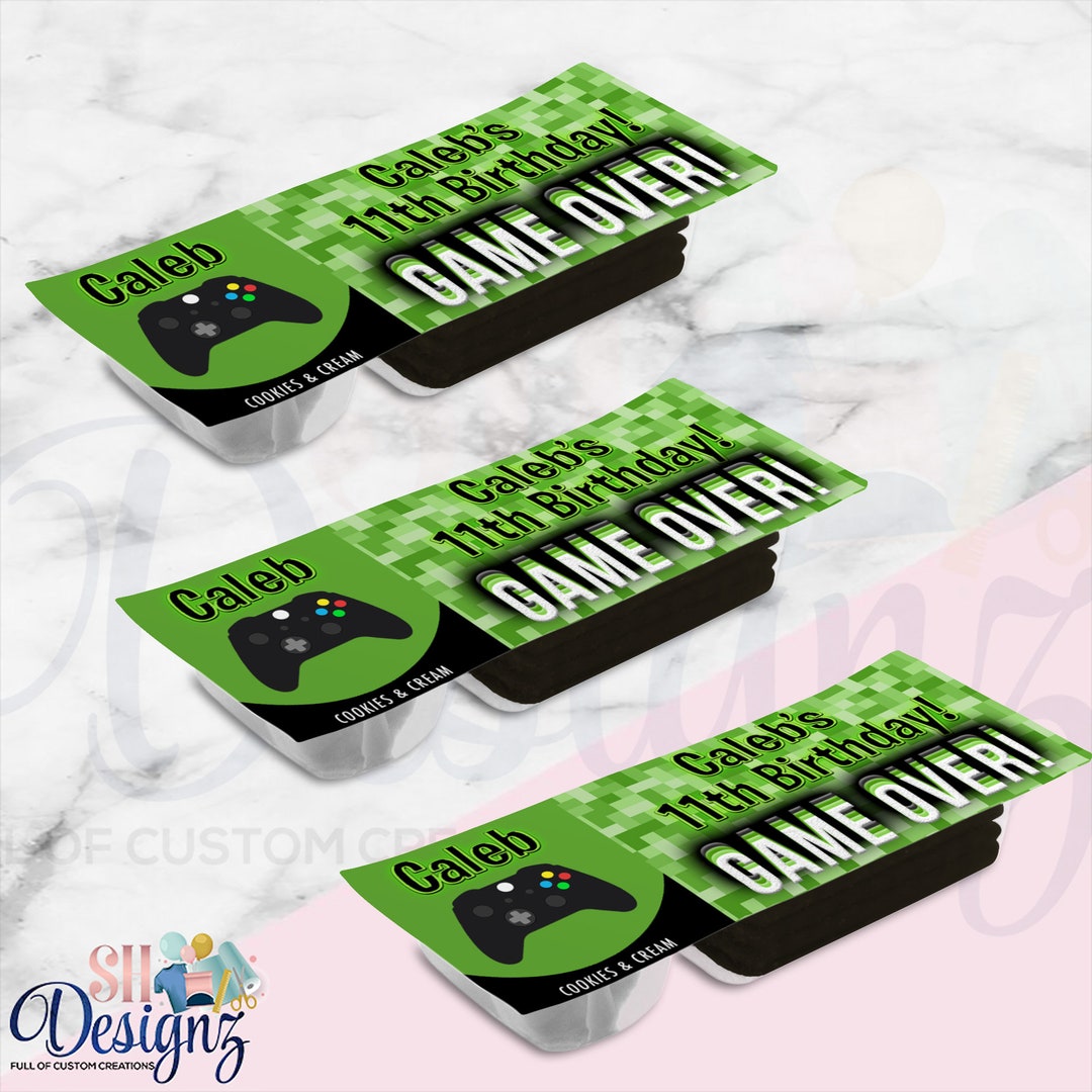 Video Gamer Birthday Party Cookies, Gamer Birthday Candies Treats ...