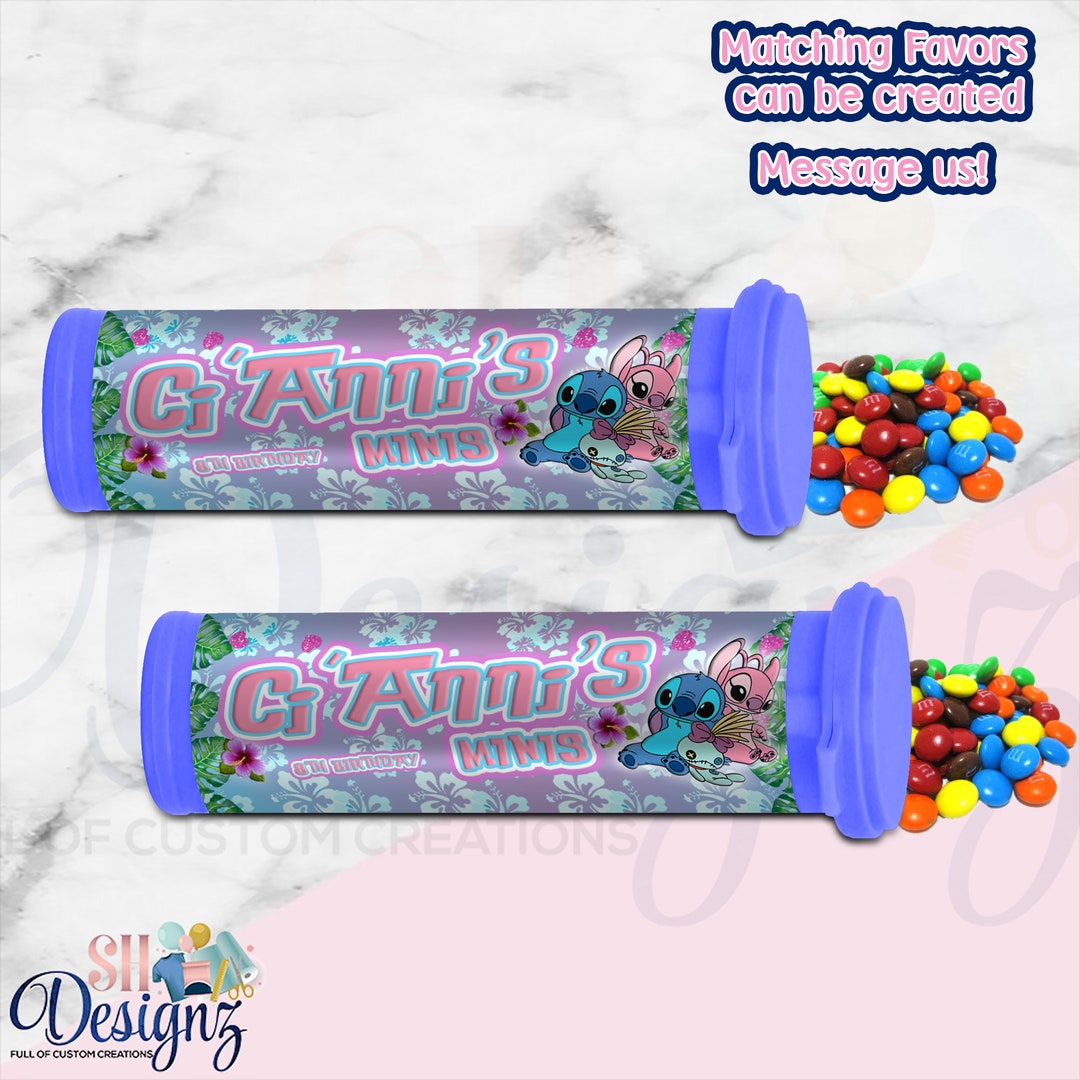 Stitch Birthday Party Candies, Stitch and Angel Birthday Party, Lilo ...