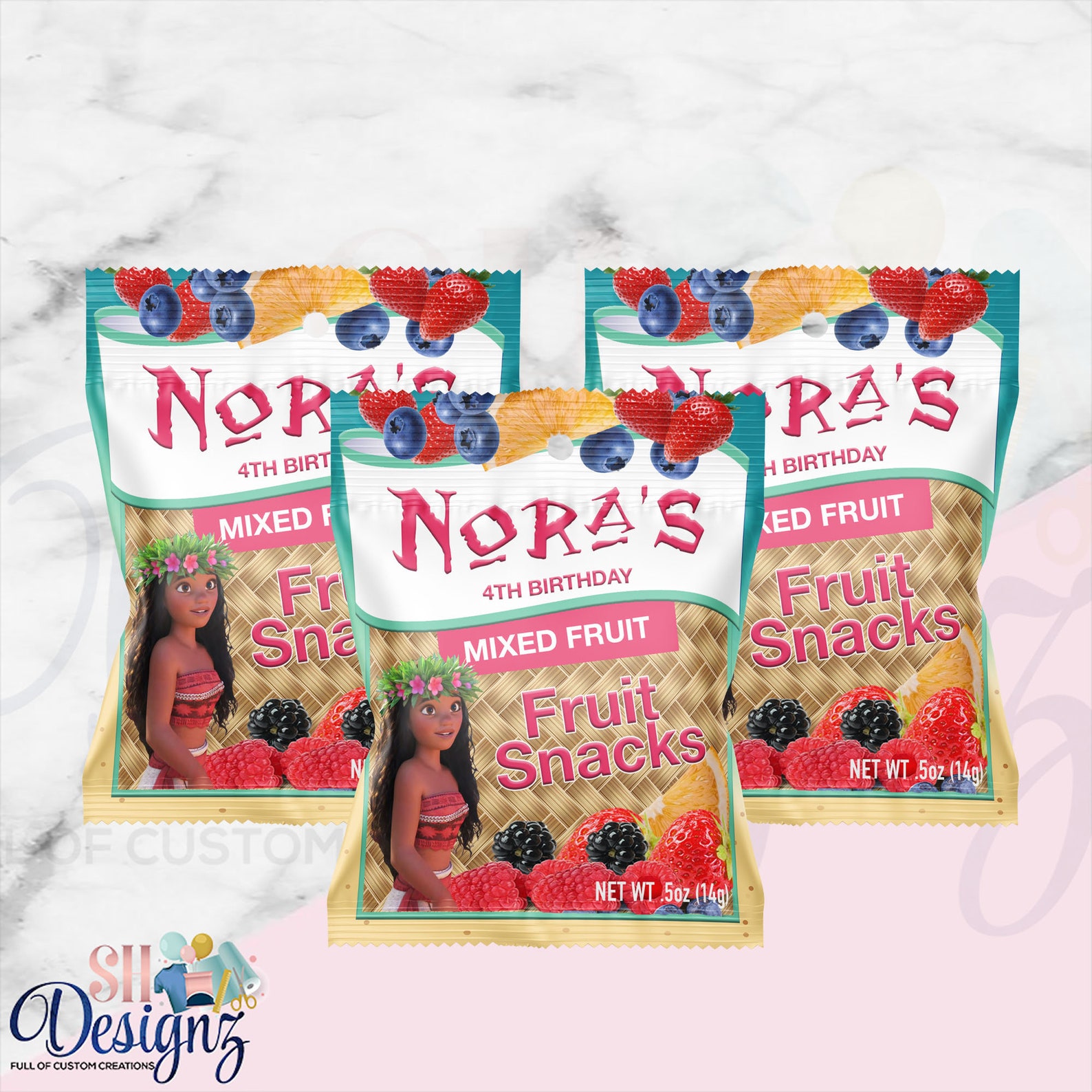 Moana Birthday Party Fruit Snacks Moana Birthday Moana - Etsy