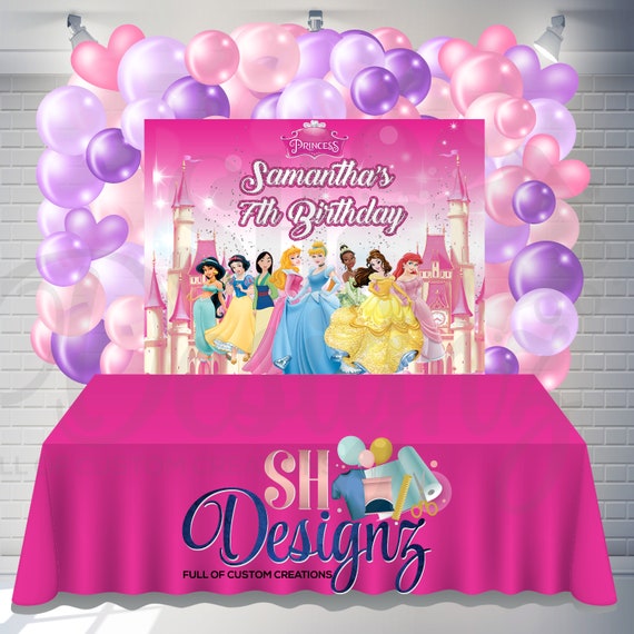 Princess Birthday Banner princess Birthday Party Princess | Etsy