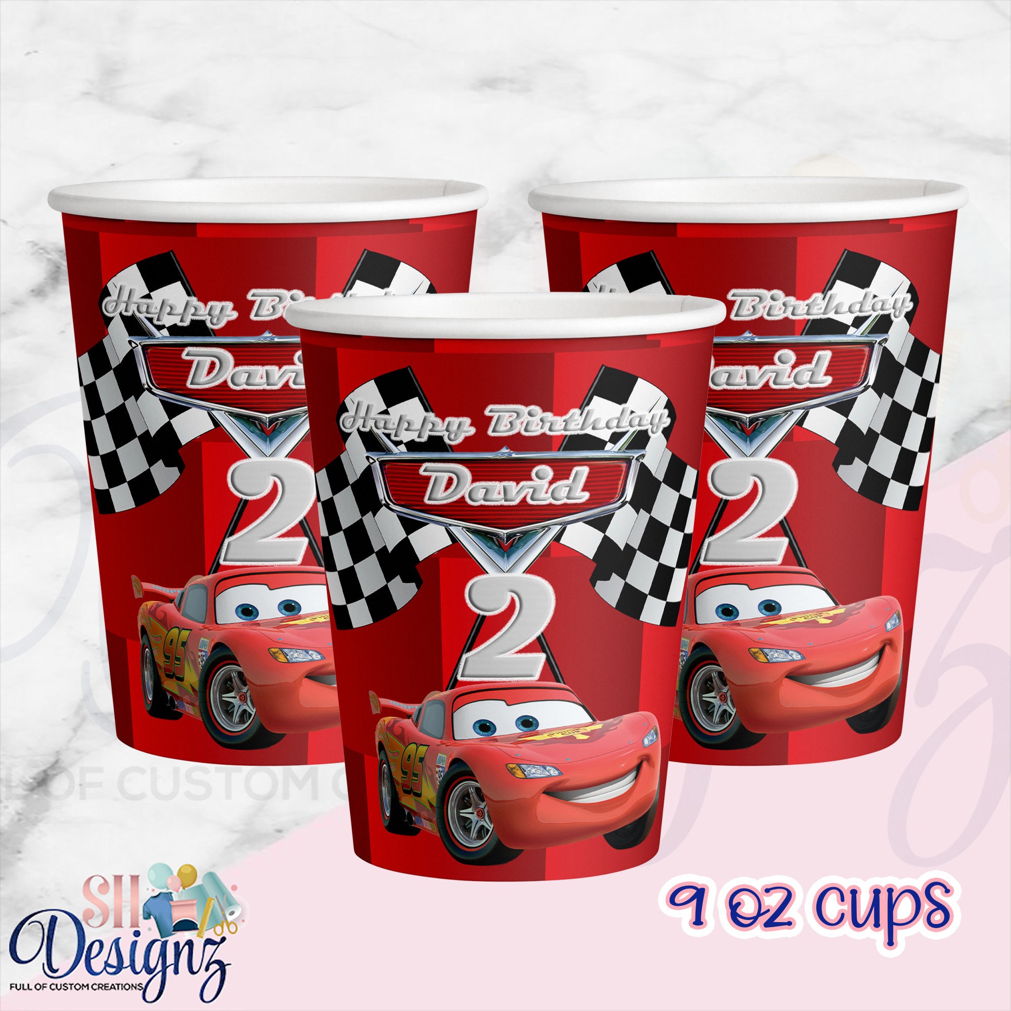 Cars Cups Cars Birthday Party Cups and Straws Cars Cups in - Etsy