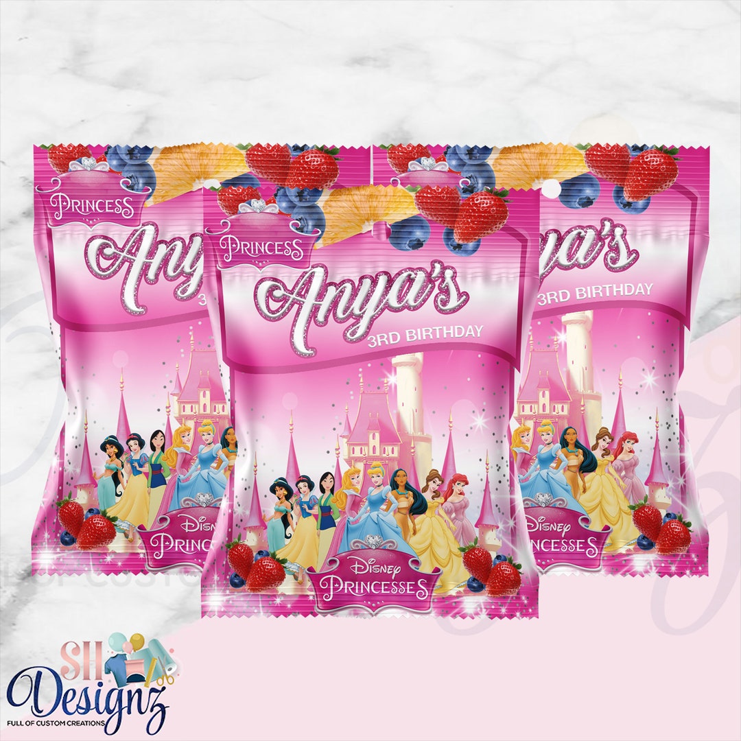 Princess Birthday Party Fruit Snacks, Princess Party Treats, Princess ...