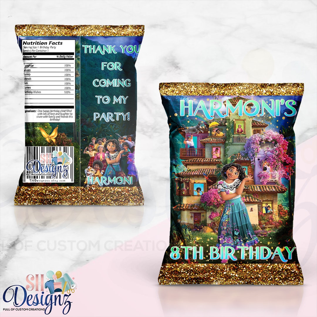Encanto Birthday Party Chip Bags- Encanto Party- Encanto Birthday - Etsy
